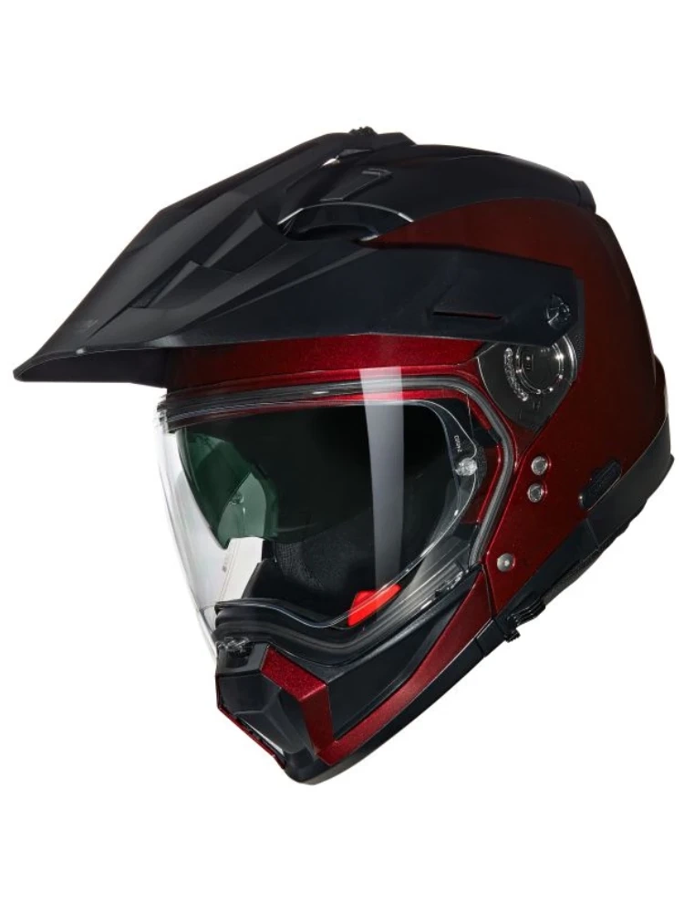 Kask modułowy Nolan N70-2 X 06 Classico Nobile czarno-czerwony - DEFENDER